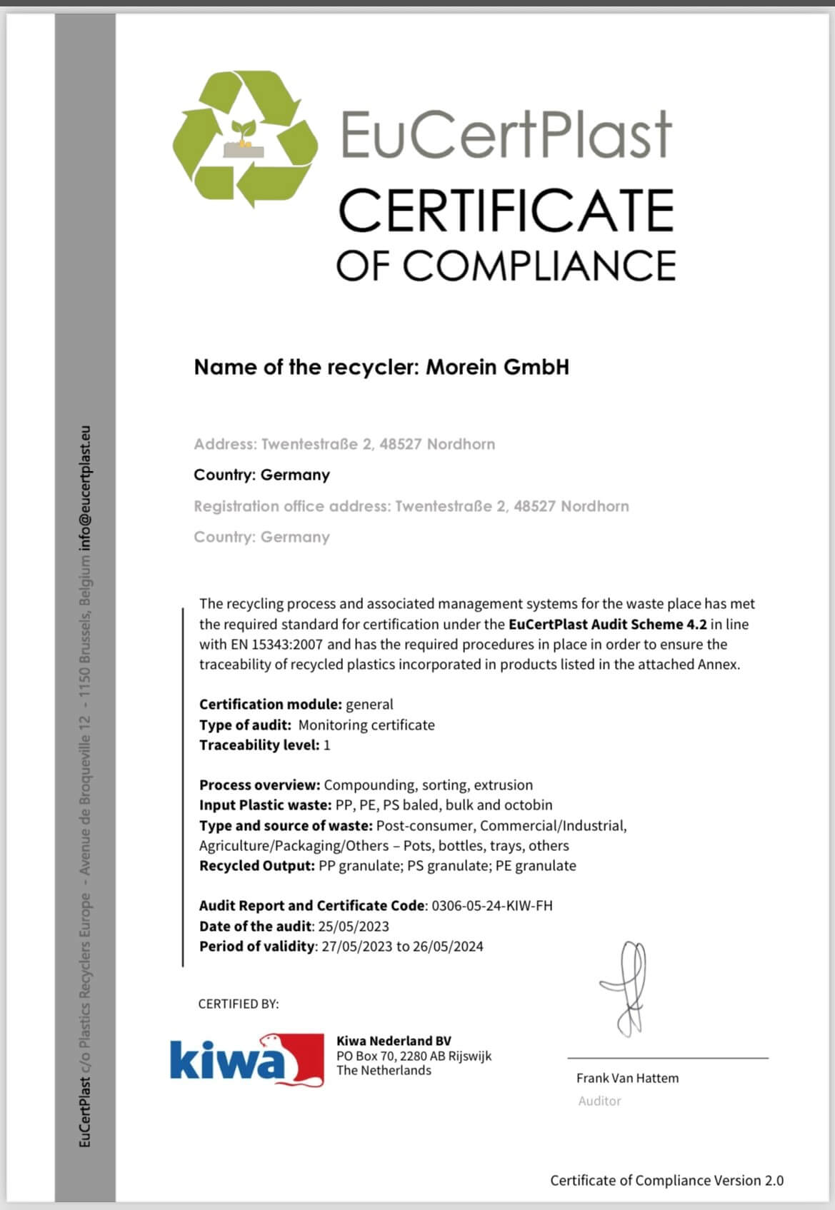 Morein Plastics – Recycling met Twentse nuchterheid - Morein.nl